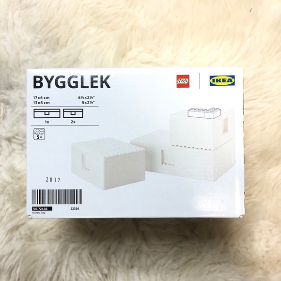 Lego | Toys | Ikea X Lego Bygglek Storage Box Set Of 3 Nib | Poshmark